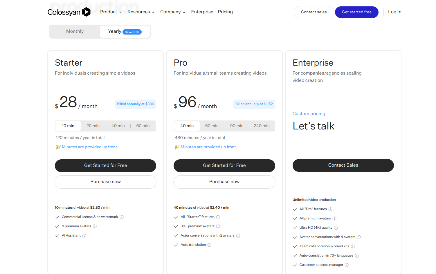 Making Sense of Colossyan Pricing: Detailed Breakdown - Real.Good.Software